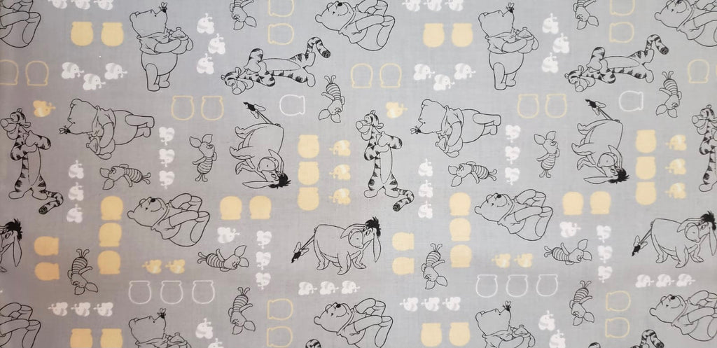 Winnie The Pooh - Grey – Affordable Textiles