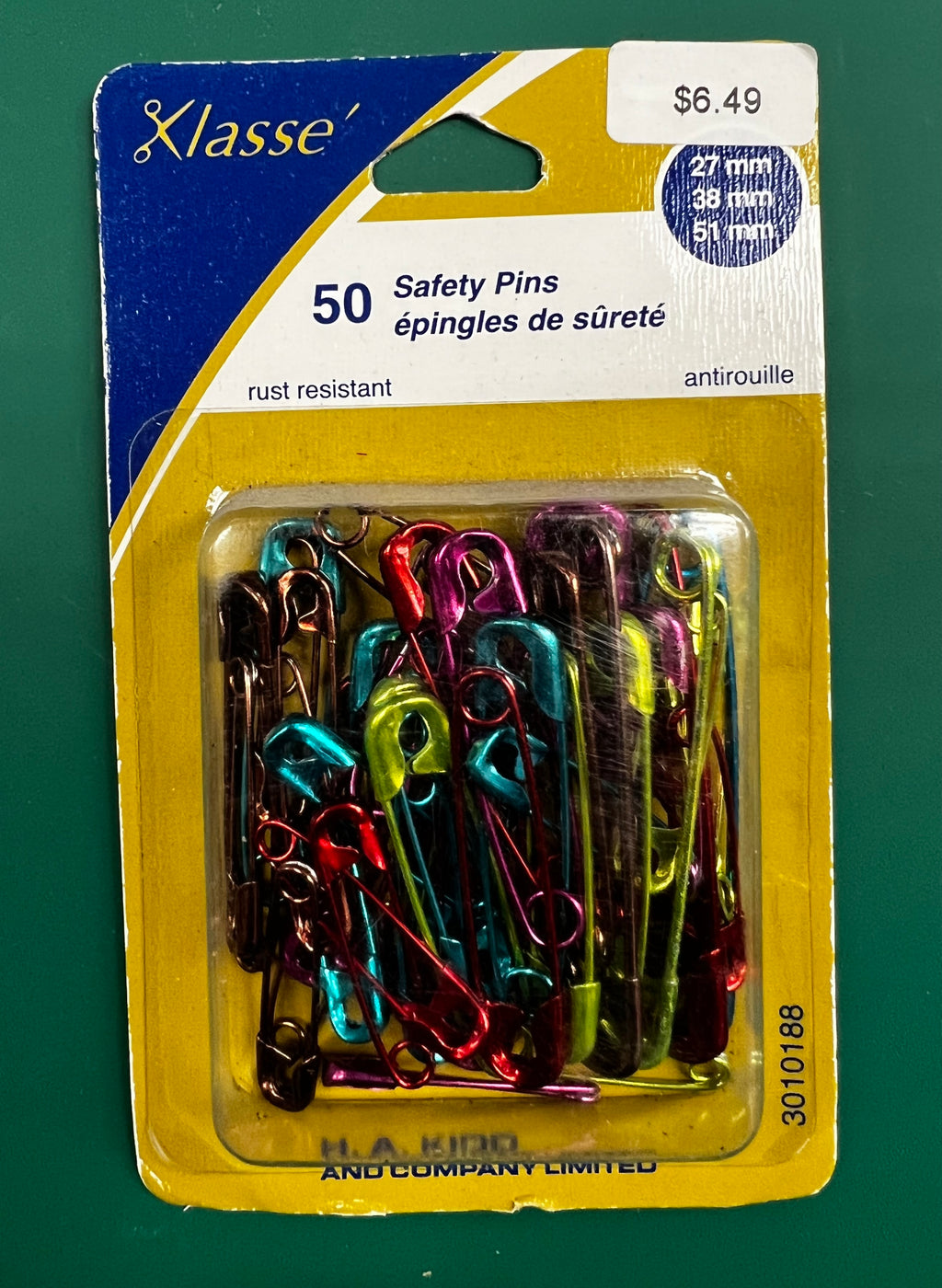 Multi Colour Safety Pins – Affordable Textiles